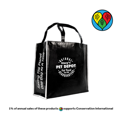 B8740 – Laminated RPET Market Tote, with eco message on the side ...